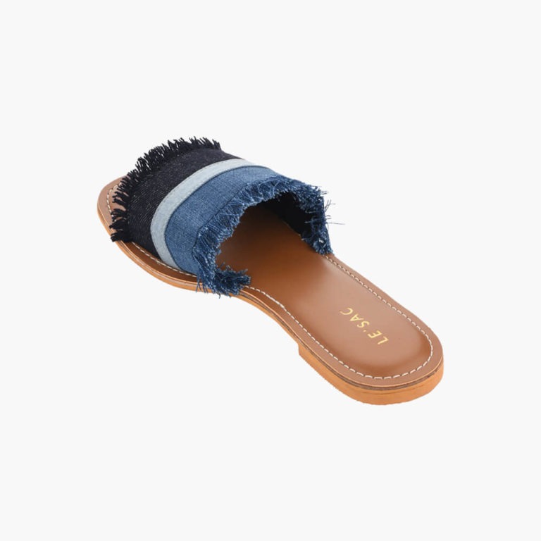 Shop Denim Slides Slippers Online | Buy Vegan Shoes Online - Lesac
