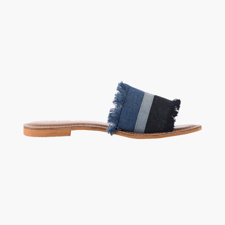 Shop Denim Slides Slippers Online | Buy Vegan Shoes Online - Lesac